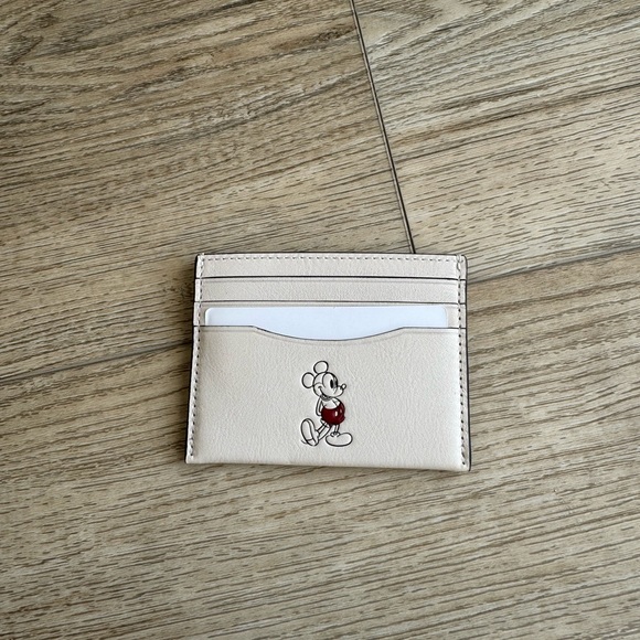 Coach | Bags | Disney X Coach Card Case Wallet With Mickey Mouse Nwt ...
